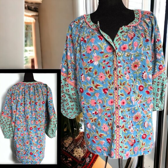 eshakti | Tops | Dshakti Wayward Fancies 4 S Floral Print Georgette ...